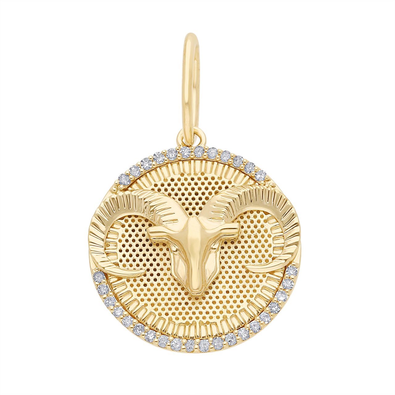 ARIES Edge Diamond Zodiac Pendant – KAUREUM