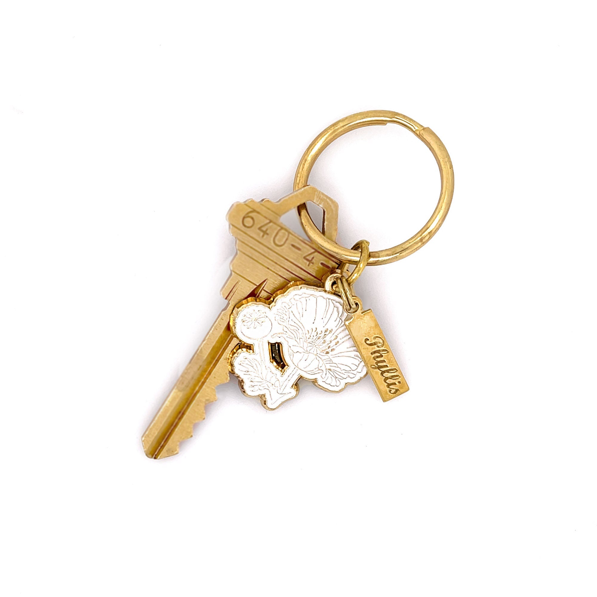 August Birth Flower Keychain (Poppy) – KAUREUM
