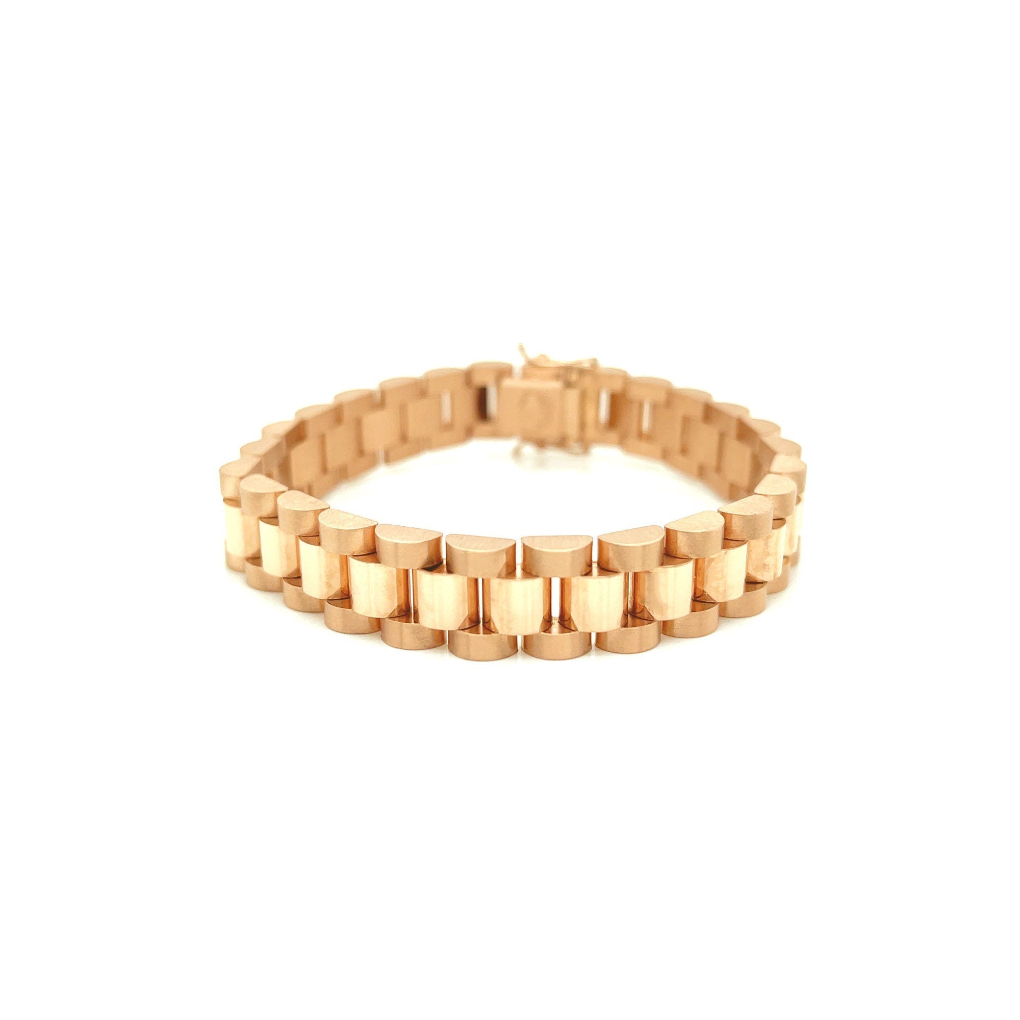 14K Solid Gold Rolex Chain Bracelet (10mm) – KAUREUM